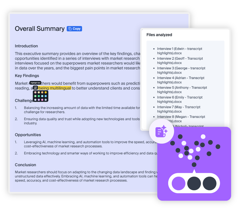 Summarize | Detailed summaries of your data effortlessly | Yabble Summarize | Detailed summaries of your data effortlessly | Yabble